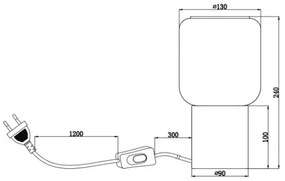 Reality - Stolní lampa NICO 1xE27/40W/230V