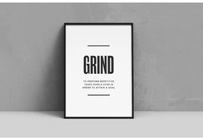 Pixada Grind - motivační obraz Velikost: B2 - 50x70 cm, Volba rámu: s černým rámem