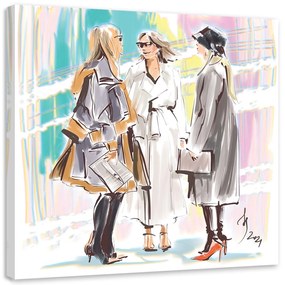 Gario Obraz na plátně Women Walk Paris Přátelství - Irina Sadykova Rozměry: 30 x 30 cm