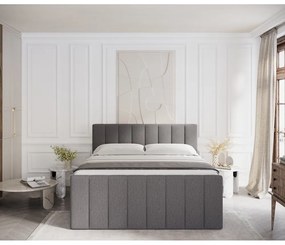 Šedá boxspring postel s úložným prostorem 180x200 cm Ruby – Maison de Rêve