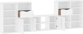 5 kusů TV skříněk s úložným prostorem bílá Borovicový masiv 3365371