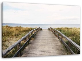 Obraz na plátně Plážová lávka Moře - 60x40 cm