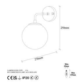Nástěnná lampa, Viran - 10895