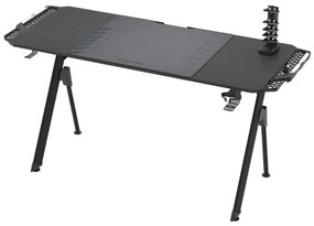 Milagro | Herní stůl FALCON s LED RGB podsvícením 156x60 cm černá | MI1966