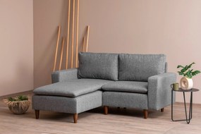 Hanah Home Rohová pohovka LUNGO MINI světle šedá