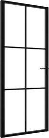 Interiérové dveře ESG sklo a hliník 83 x 201,5 cm černé 151203