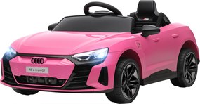 Dětské elektrické autíčko na dálkové ovládání, bezpečnostní pásy, klakson, hudba, světlomety, do 5 km/h, 3-5 let, růžové