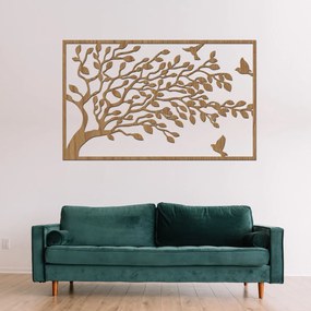 dřevo života Dřevěný strom na zeď VÍTR Rozměry (cm): 100x60, Barevný vzor: Horský dub