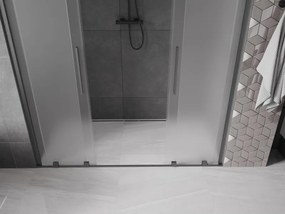 Mexen Velar Duo, posuvné sprchové dveře do otvoru 170 cm, 8mm sklo námraza, grafit broušený, 871-170-000-32-66