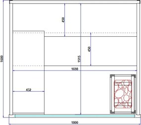 BPS-koupelny Kombinovaná sauna 2v1  - Infrasauna + finská sauna 180x160, 4-5 osob