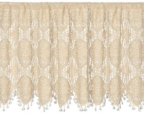 KRÁTKÁ ZÁCLONA NA PÁSCE MOLY 150X60 CM SVĚTLEBÉŽOVÁ