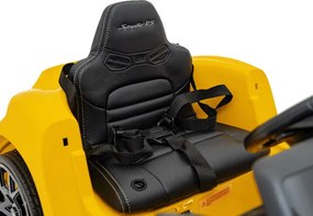 Elektrické autíčko Porsche Spyder RS ​​718 Lakýr žluté
