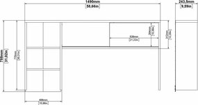 FALCO Psací stůl Felix 481/02 jackson hickory