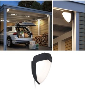 P 94519 Park + Light LED venkovní nástěnné svítidlo Ikosea IP44 50x203mm 3000K 5,6W 12V antracit umělá hmota - PAULMANN