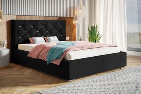 Manželská postel Sofija 180x200 cm Barva: Černá - Jasmine 100