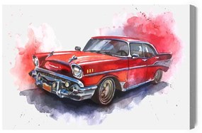 Obraz Staré Auto V Akvarely Nedostatek Nedostatek Plátno Canvas 90x60