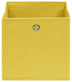 Úložné boxy 10 ks žluté 32 x 32 x 32 cm textil - Default Title