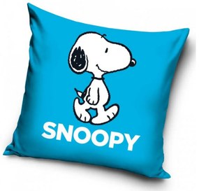Carbotex Povlak na polštářek Snoopy blue 40x40 cm