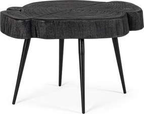 Černý konferenční stolek s deskou z akácie 35x46 cm Zakia – Bizzotto