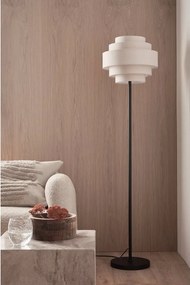Matně černá/béžová látková stojací lampa (výška 145 cm) Miguel – Ellos Home