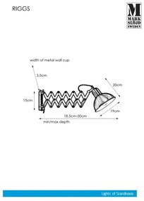 Markslöjd 108105 - Nástěnné svítidlo RIGGS 1xE27/60W/230V černá