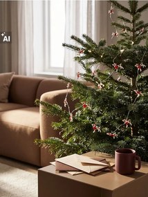 Sinsay - Vánoční LED světýlka s motivem psů v kostýmech Santa Clause - červená