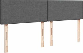 Box spring postel s matrací tmavě šedá 200x200 cm textil 3287557