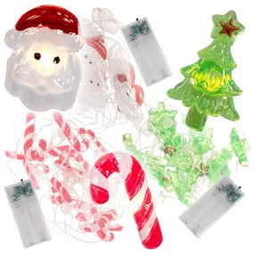 Nexos  86374 Vánoční světelná dekorace, 20 LED, teplá bílá, 3 ks