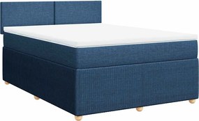 Box spring postel s matrací modrá 140x200 cm textil 3287478