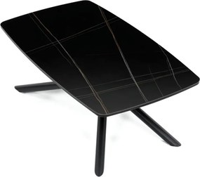 Konferenční stolek AHG-X7227 BK, slinutá keramika, mramor (120 x 70) cm