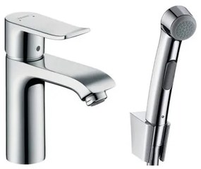 Hansgrohe Metris Páková umyvadlová baterie s ruční sprchou, 31285000