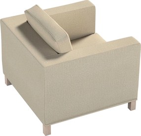 Potah na křesko IKEA Karlanda, krátký barva béžová látka pletený vzor