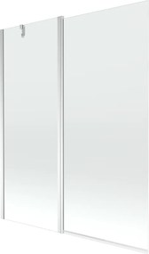 Mexen Flip, vanová zástěna 1-křídlová 140 x 150 cm, otočné křídlo, 6 mm čiré sklo, chromový profil, 894-140-101-01-00