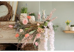 Umělá květina světle růžová chryzantéma – 54 cm