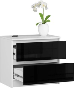 Komoda Liv 60 cm černá lesklá