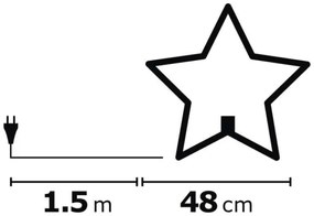 Vánoční dekorace 1xE14/230V šedá