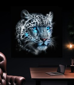 Obraz na plátně - Bílý sněžný Leopard FeelHappy.cz Velikost obrazu: 100 x 100 cm