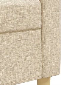 2dílná sedací souprava s polštáři krémová textil 3278337