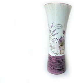 PROHOME - Váza s dekorem Levandule 29cm