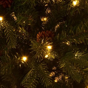 Costway Umělý vánoční stromek s LED světýlky Vánoční stromeček – 240 cm