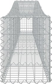 Klenuté gabionové koše 5 ks 400x30x40/60 cm pozinkované železo 3145790
