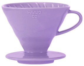 Dripper Hario V60-02 - keramický fialový + 40 filtrů