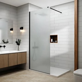 Walk-in Black sprchová stěna, s matným, pískovaným sklem 50, 200cm, 8mm