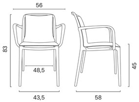 Stima Plastové křesílko VELAIR Barva plastu: Petra