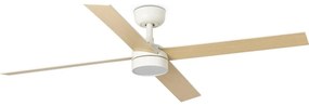 FARO Barcelona FARO 34355WT-1TW-LED Stm. vent. RUDDER L 18W/230V bílá/béžová pr. 132 cm WT + DO 34355T1TW