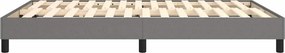 Rám postele s boxspringem tmavě šedá 140 x 200 cm textil 3120517
