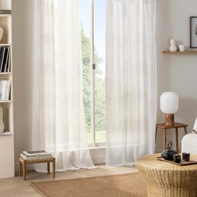 Záclona na dřevěných průchodech DALTON BLANC, 140 x 240 cm