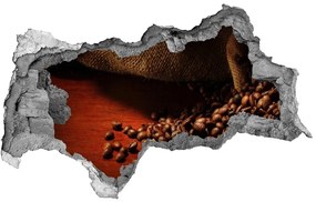 Wallmuralia Nálepka díra na zeď beton Zrnka kávy 95x73 cm