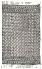 Bavlněný černobílý koberec Tranquillo