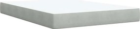 Box spring postel s matrací světle šedá 160x200 cm samet 3287794